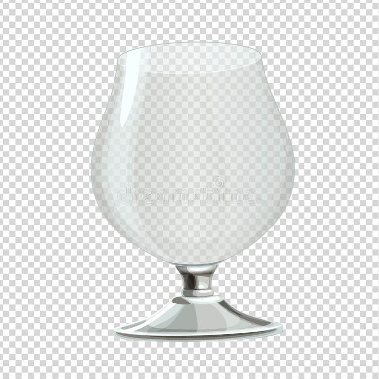 Cognac Glass Empty on the Background Imitating Transparency Stock ...