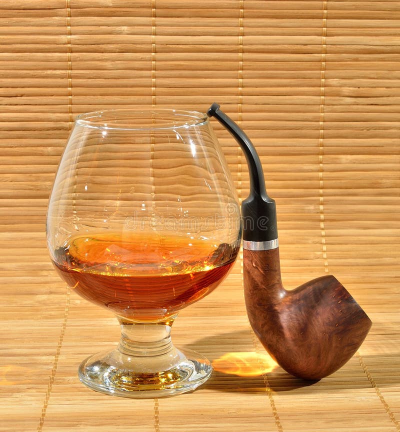 Cognac and pipe stock image. Image of alcohol, smoke - 26351189