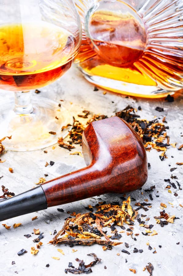 Cognac and pipe stock photo. Image of frame, candle, life - 1146400