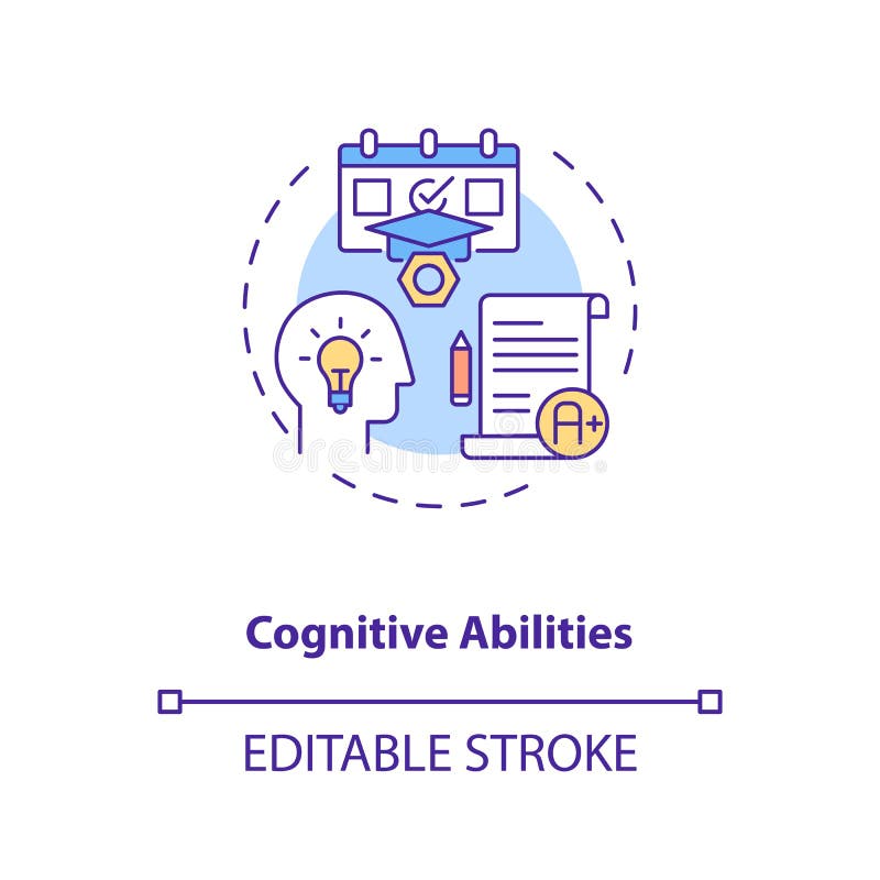 Cognitive Abilities Set Icon. Editable Icons Cognitive Abilities Theme ...
