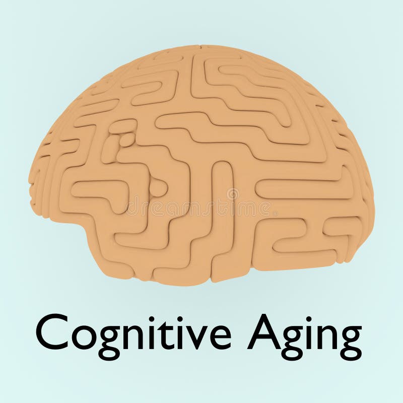 Cognitive Aging concept stock illustration. Illustration of ...