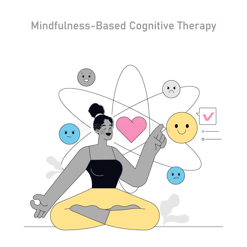 Cognitive Behavioral Therapy. Flat Vector Stock Illustration ...
