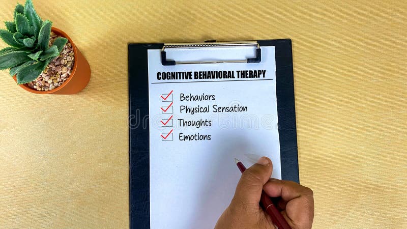 Cognitive Behavioral Therapy Writing Concept Stock Image - Image of ...