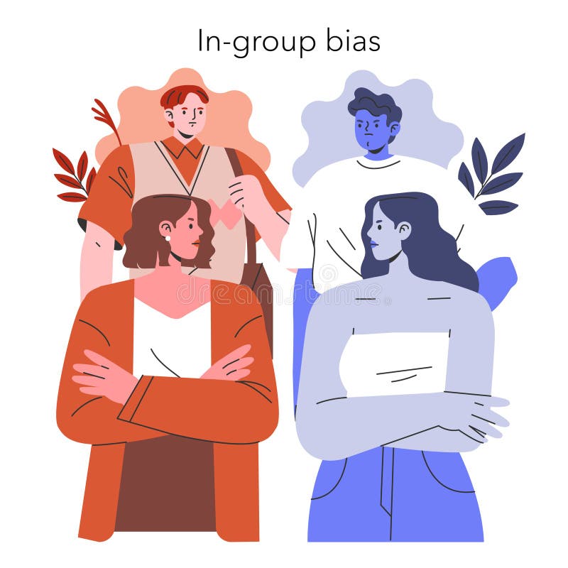 Cognitive Bias. Flat Vector Illustration Stock Vector - Illustration of ...