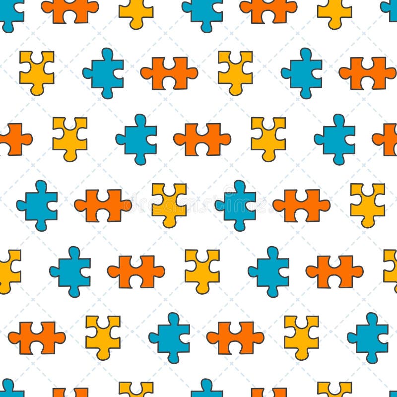 Cognitive Challenge Multicolored Puzzle Party Pattern Stock ...