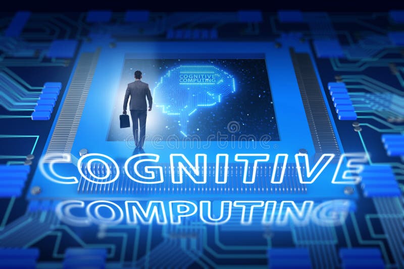 Cognitive Computing Concept As Future Technology with Businessma Stock ...