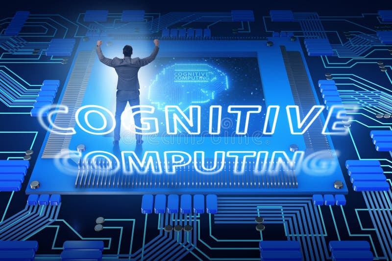 Cognitive Computing Concept As Future Technology with Businessma Stock ...