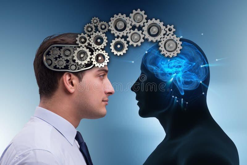 Cognitive Computing Concept As Future Technology with Businessma Stock ...