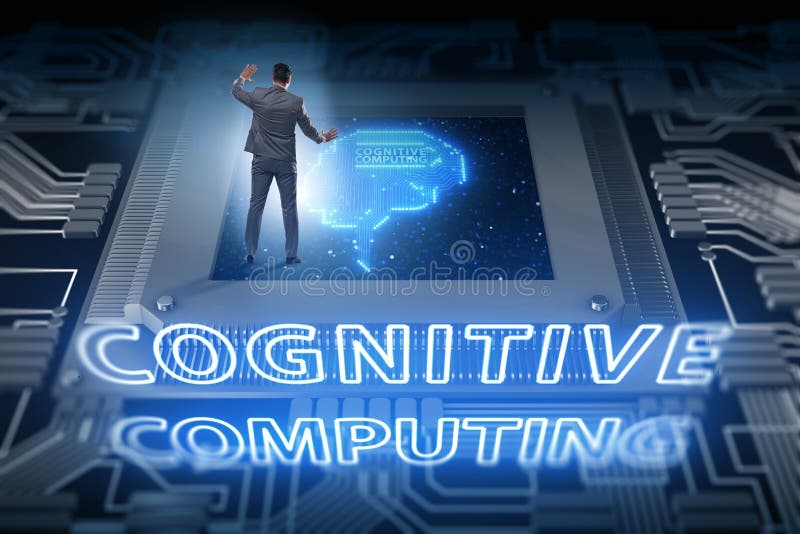 Cognitive Computing Concept As Future Technology with Businessma Stock ...