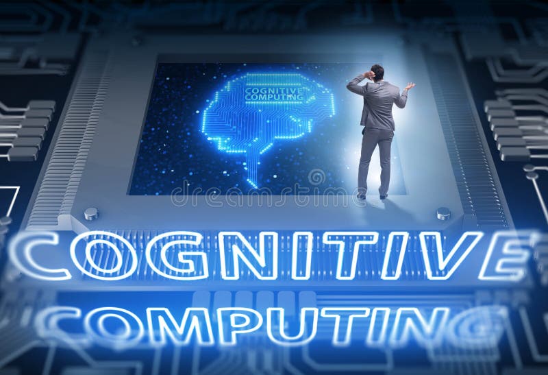 Cognitive Computing Concept As Future Technology with Businessma Stock ...