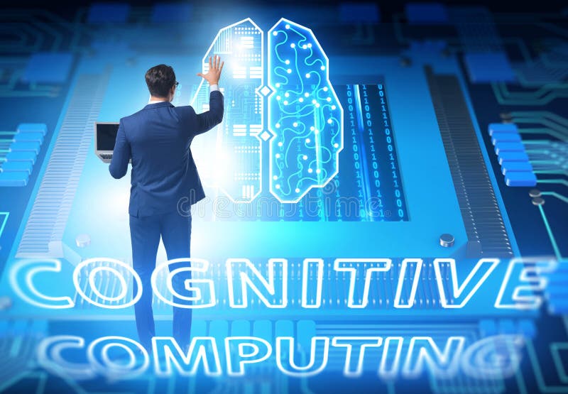 Cognitive Computing Concept As Future Technology with Businessma Stock ...