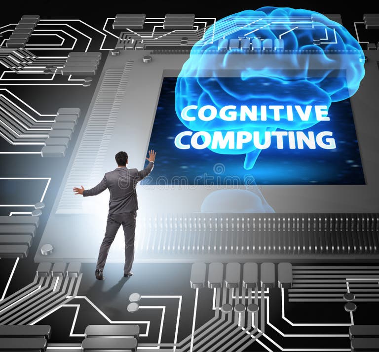 Cognitive Computing Concept As Future Technology with Businessma Stock ...