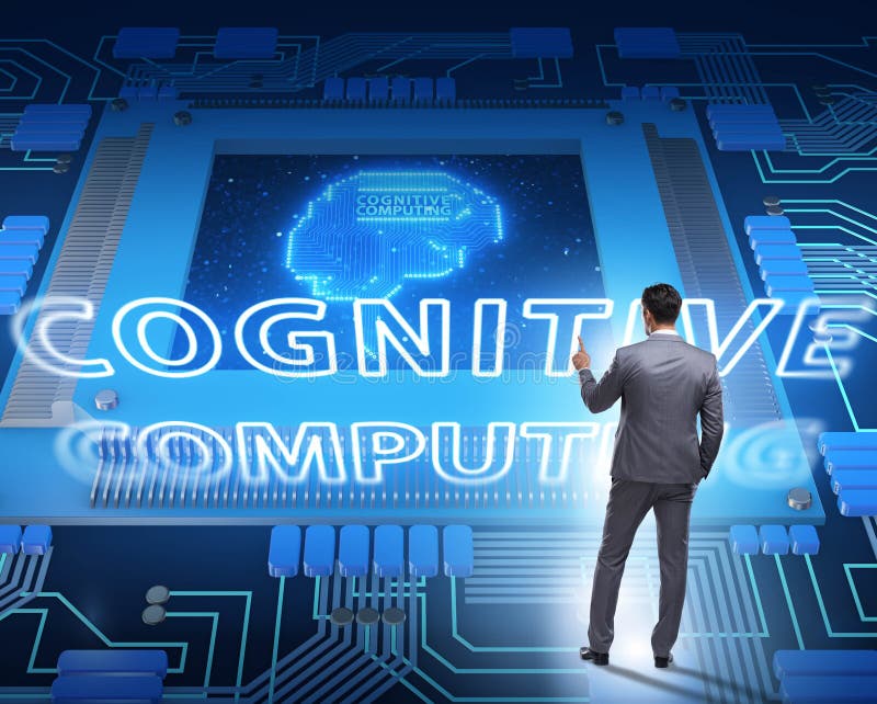 Cognitive Computing Concept As Future Technology with Businessma Stock ...