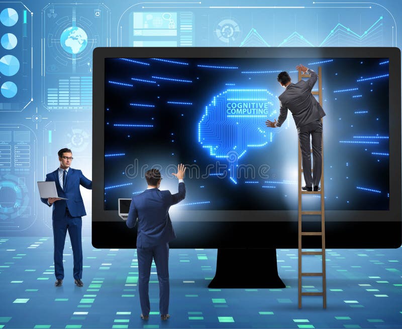 Cognitive Computing Concept As Modern Technology Stock Illustration ...