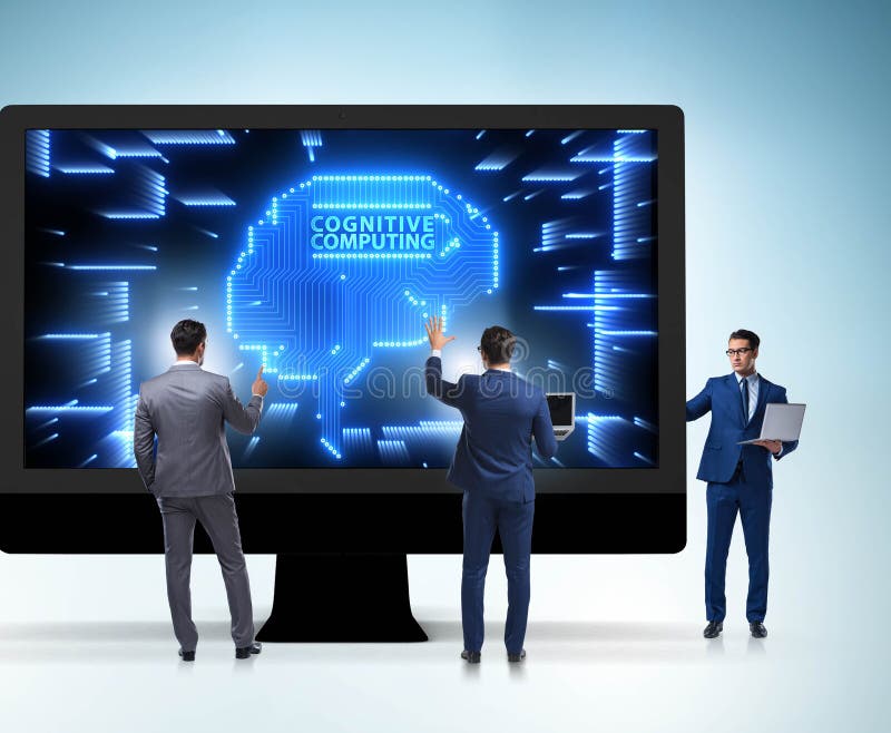 Cognitive Computing Concept As Modern Technology Stock Illustration ...