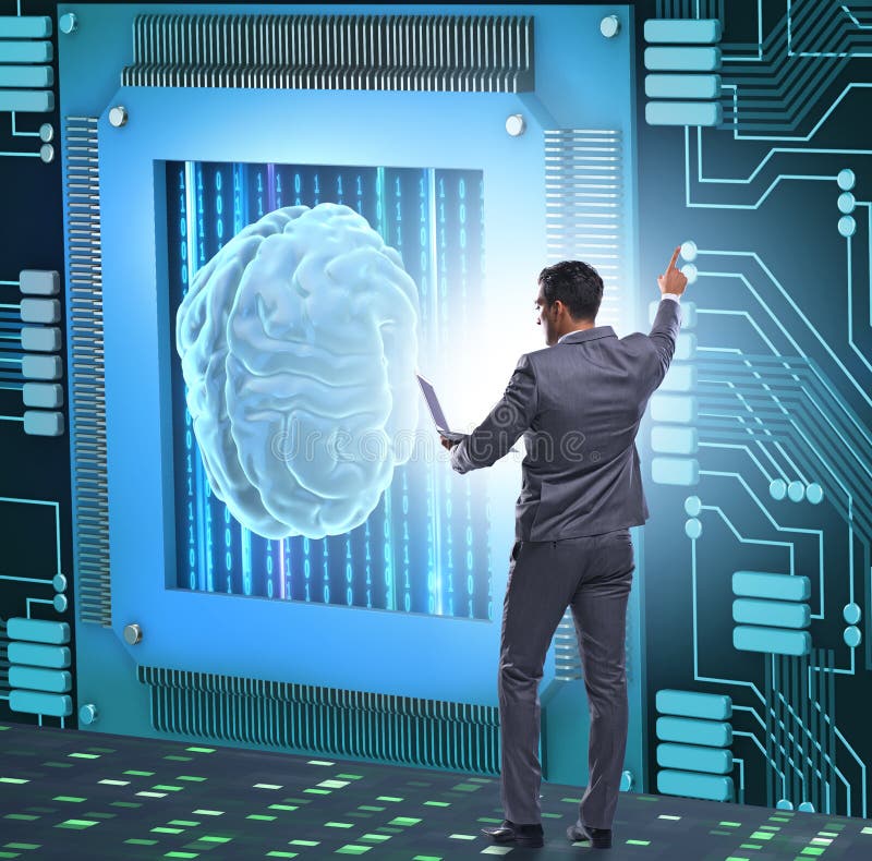 The Cognitive Computing Concept As Modern Technology Stock Photo ...