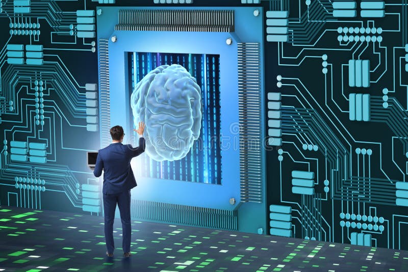 The Cognitive Computing Concept As Modern Technology Stock Image ...