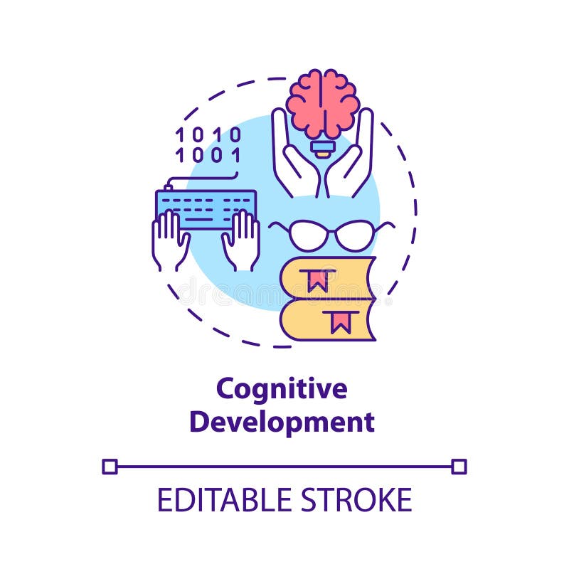 Cognitive Development Concept Icon Stock Vector - Illustration of ...