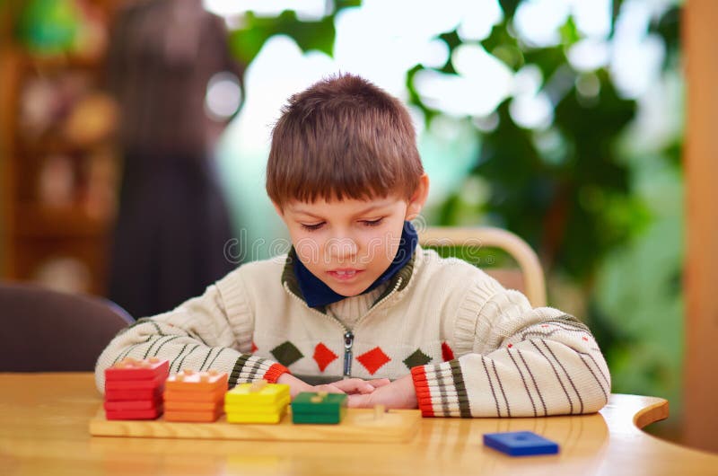 Cognitive Development of Kids with Disabilities Stock Photo - Image of ...