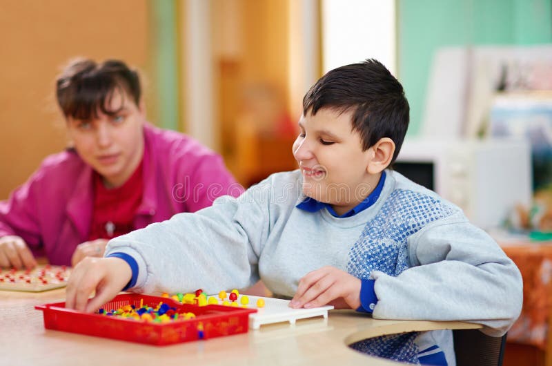 Cognitive Development of Kids with Disabilities Stock Image - Image of ...