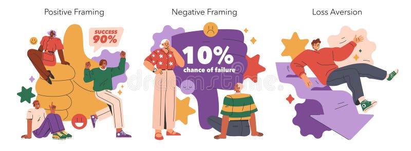Cognitive Framing. Flat Vector Illustration Stock Vector - Illustration ...