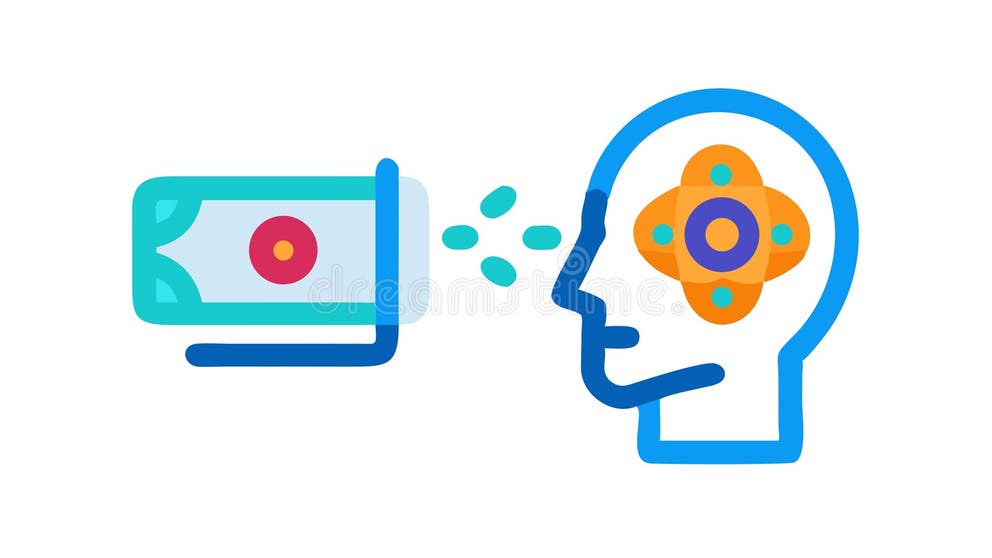 Cognitive Process Icon, Thought and Intelligence Symbol, Vector Design ...