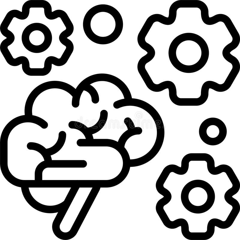 Cognitive Processing Vector Icon Stock Illustration - Illustration of ...