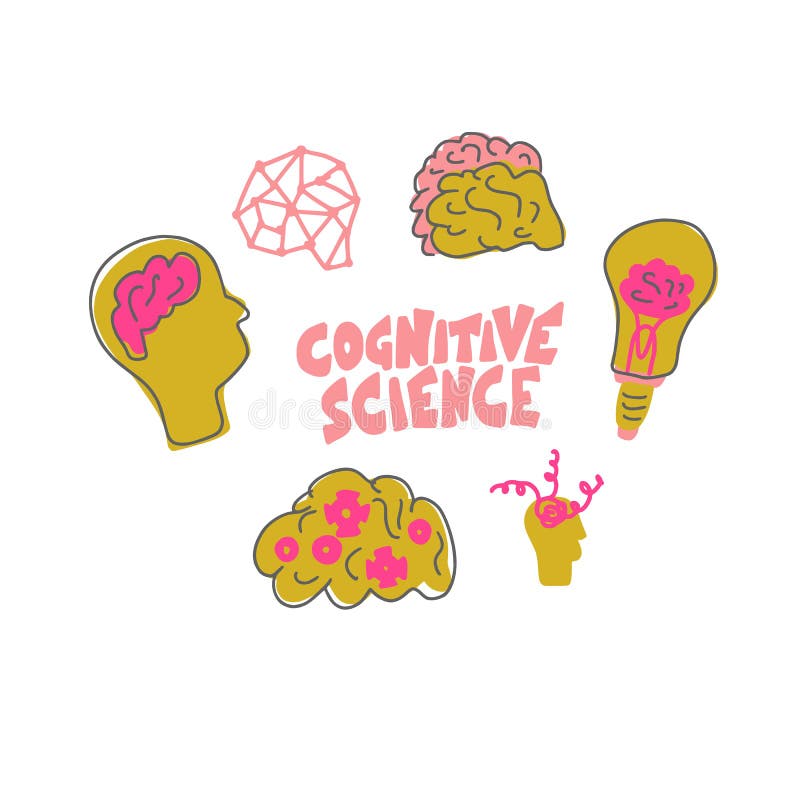 Cognitive Science Concept. Set of Vector Elements. Stock Vector ...
