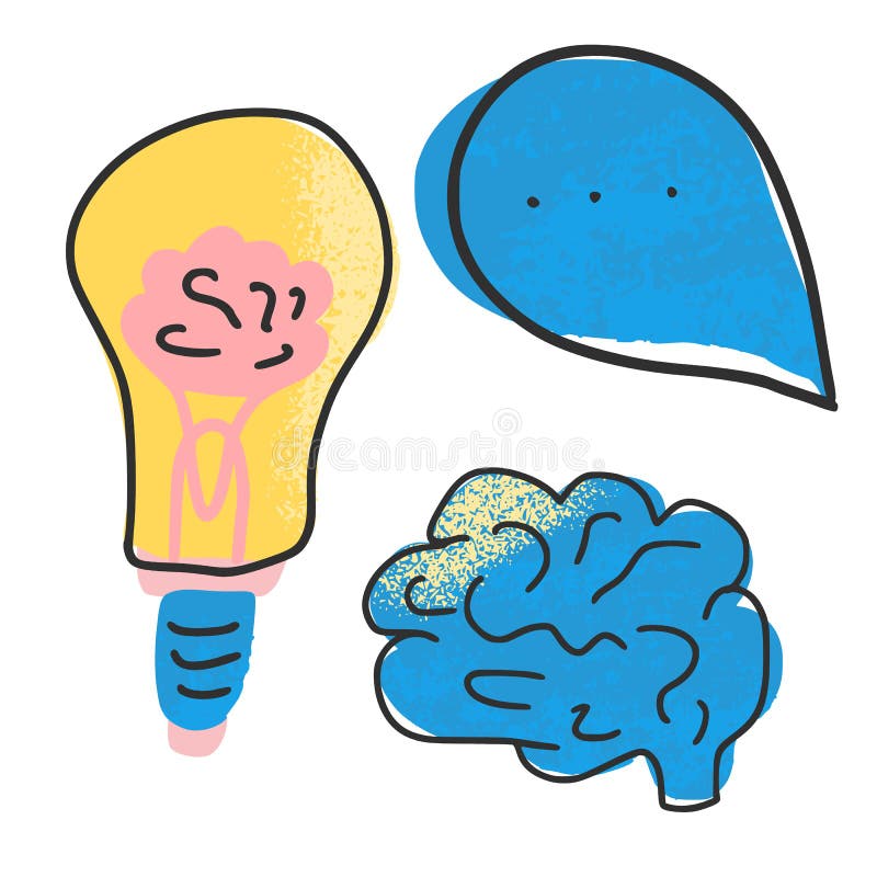 Cognitive Science Concept. Set of Vector Elements. Stock Vector ...