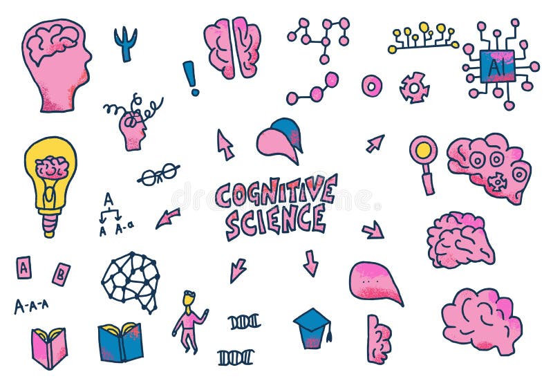 Cognitive Science Concept. Set of Vector Elements. Stock Vector ...