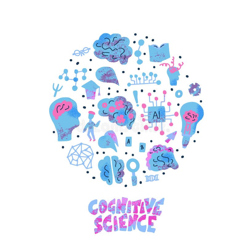 Cognitive Science Concept. Set of Vector Elements. Stock Vector ...