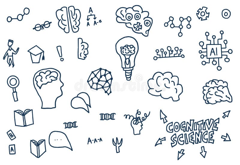 Cognitive Science Concept. Set of Vector Elements. Stock Vector ...