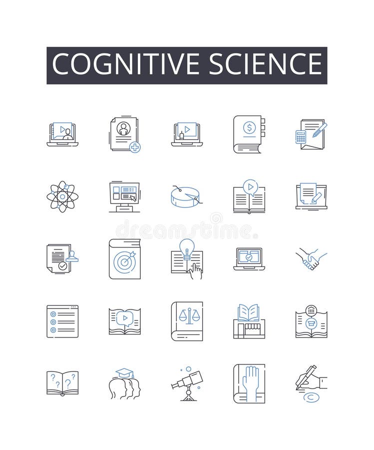 Cognitive Science Line Icons Collection. Quantum Physics, Social ...