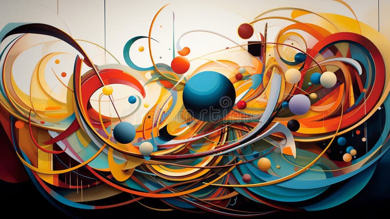 Cognitive Symphony: Harmony of Abstract Thoughts and Colors Stock ...
