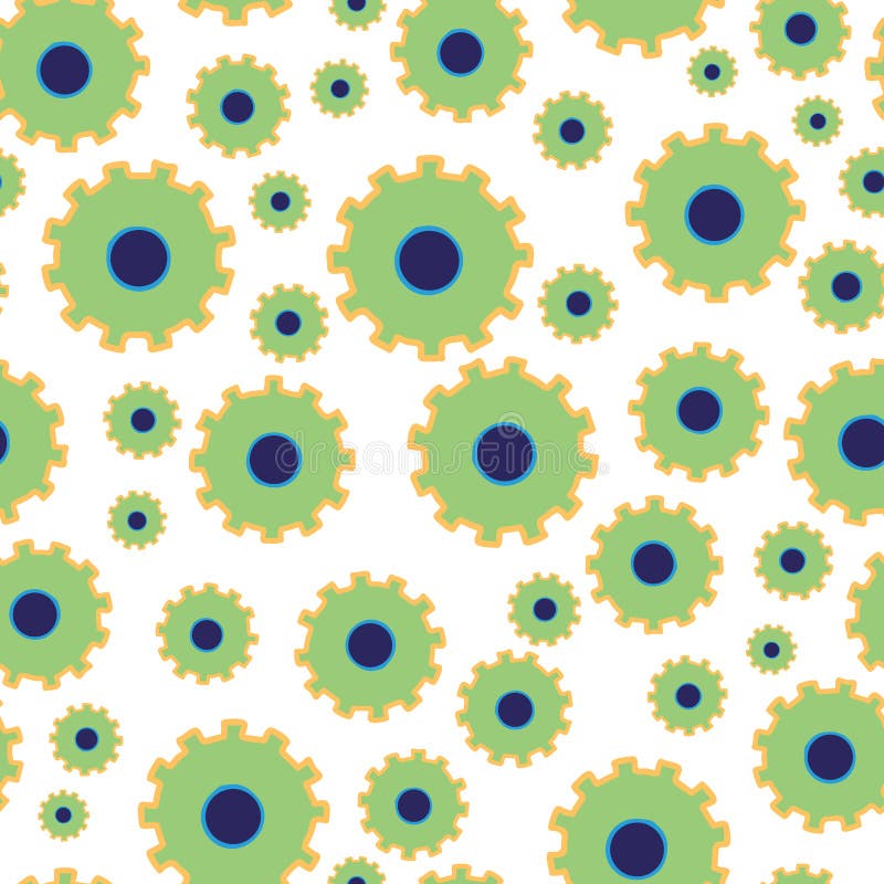 Vector Cogs Compass Rose Horizontal Border Seamless Stock Vector ...