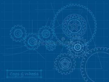 Cogs blueprint stock vector. Illustration of background - 8092104