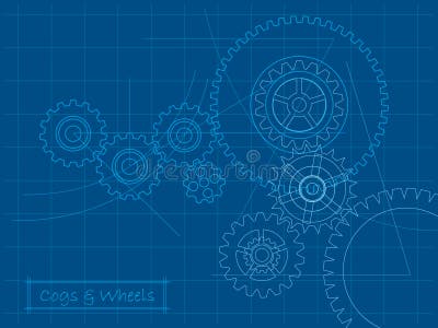 Cogs blueprint stock vector. Illustration of background - 8092104
