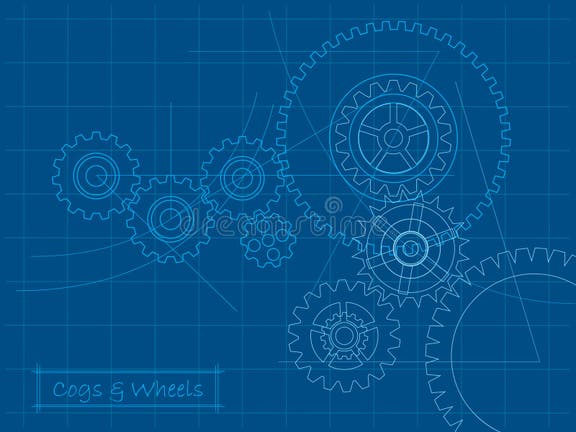 Cogs blueprint stock vector. Illustration of background - 8092104