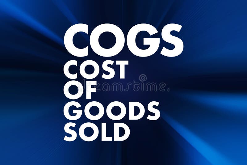 COGS, Cost of Goods Sold. Concept with Keywords, Letters and Icons ...
