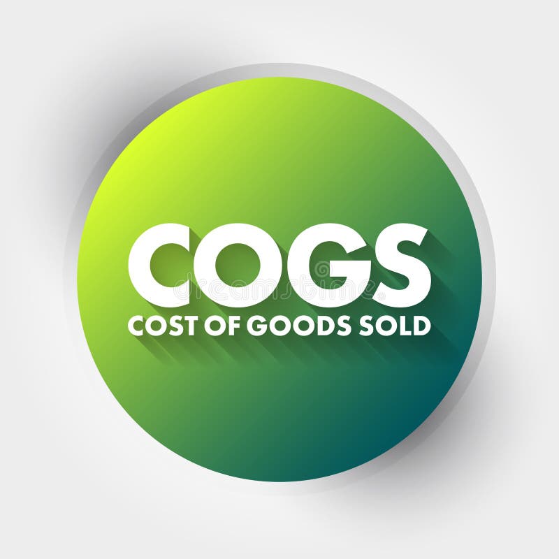 Cogs Cost of Goods Sold Concept with Big Word or Text and Team People ...