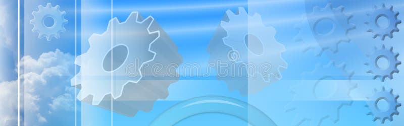 Cogs Ethereal Banner stock illustration. Illustration of nuances - 5930395