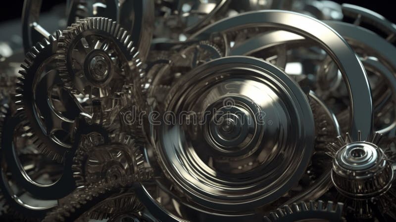 Cogs and Gear Wheels Mechanisms Background. Industrial Machine ...