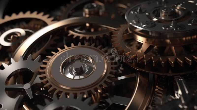 Cogs and Gear Wheels Mechanisms Background. Industrial Machine ...