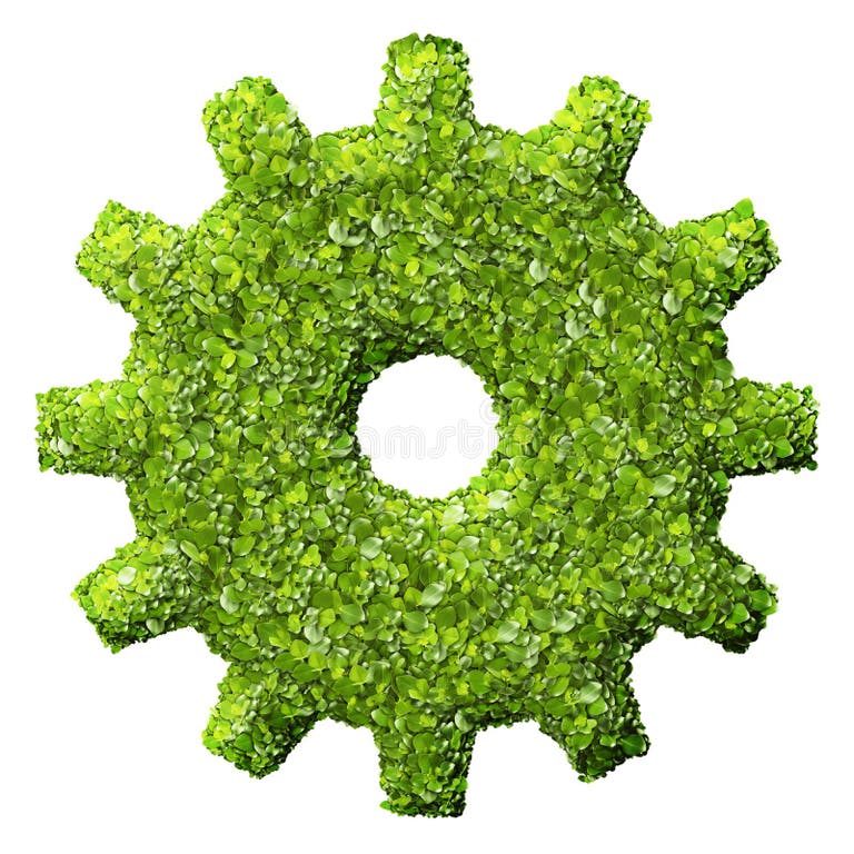 Cogs or Gears from the Green Grass. Stock Image - Image of greenery ...