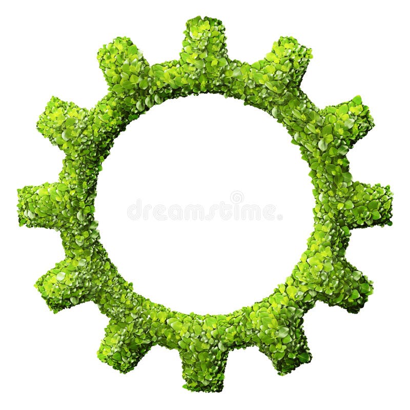 Cogs or Gears from the Green Grass. Stock Image - Image of environment ...