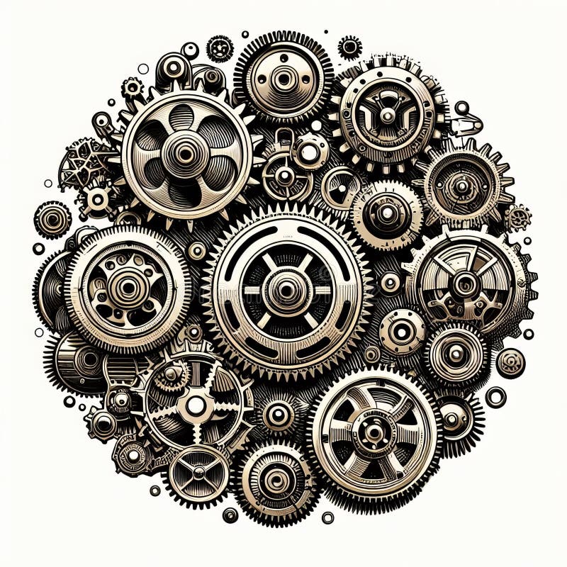 Cogs and Gears a Set of Cogs and Gears for a Mechanical or Id Stock ...