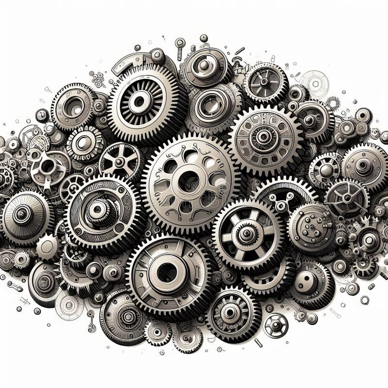 Cogs and Gears a Set of Cogs and Gears for a Mechanical or Id Stock ...