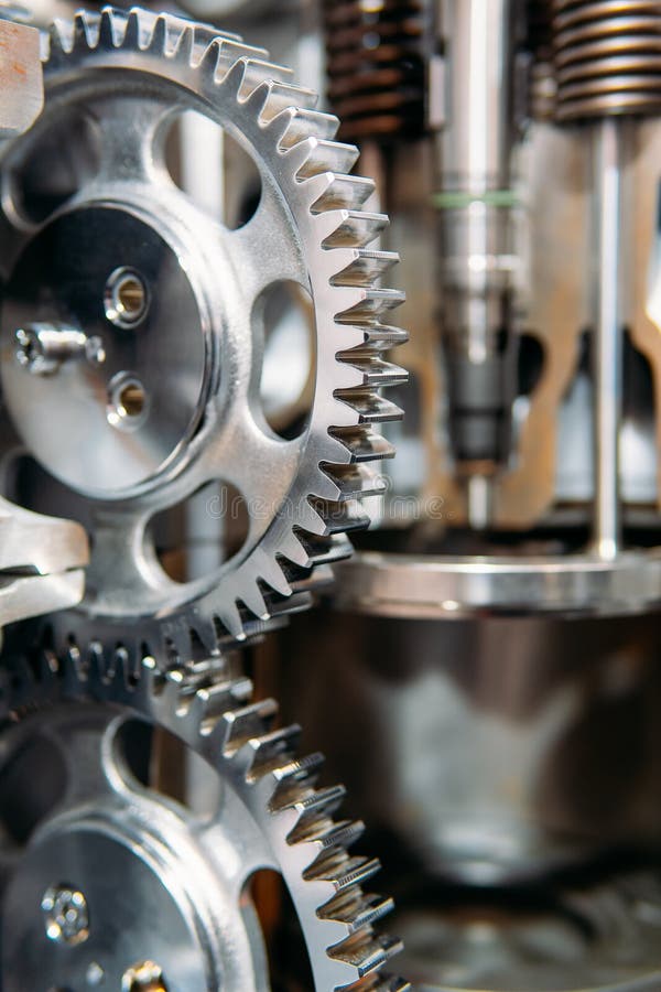 Cogs, Gears and Wheels Inside Truck Engine Stock Image - Image of metal ...