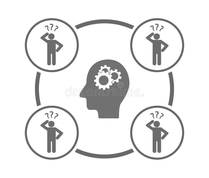 Cogs in head teamwork icon stock vector. Illustration of gear - 266220970