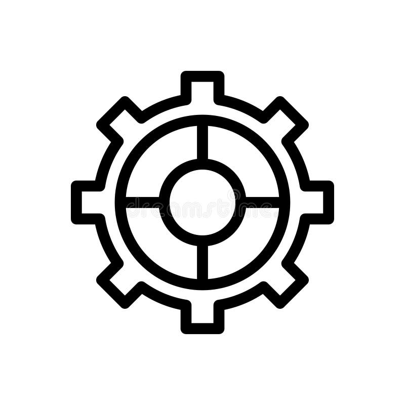 Cogs vector thin line icon stock vector. Illustration of desktop ...